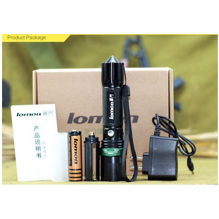 đèn pin ngoài trời, đèn pin sạc + Tặng kèm cục pin 2200 mah + Dây sạc ...