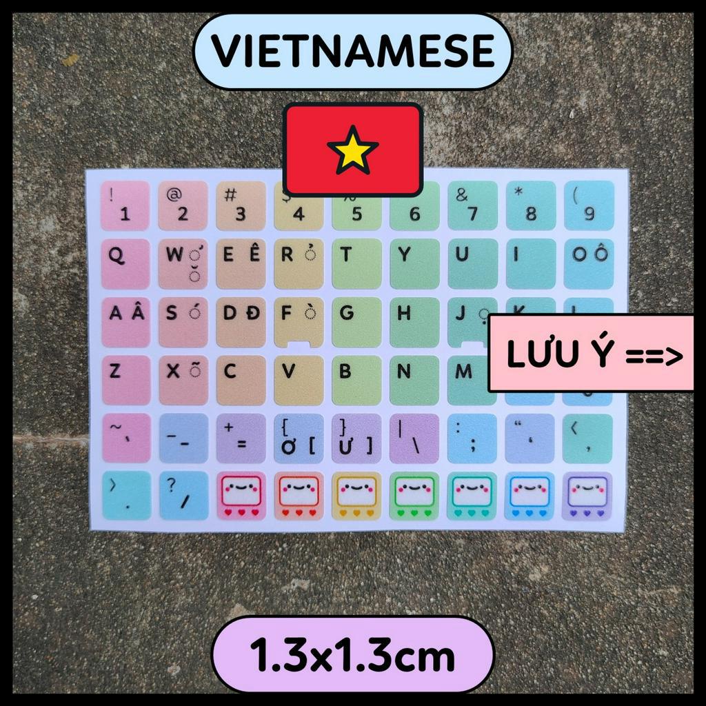 1.3cm VIETNAMESE Miếng dán bàn phím máy tính laptop tiếng Việt kiểu gõ ...