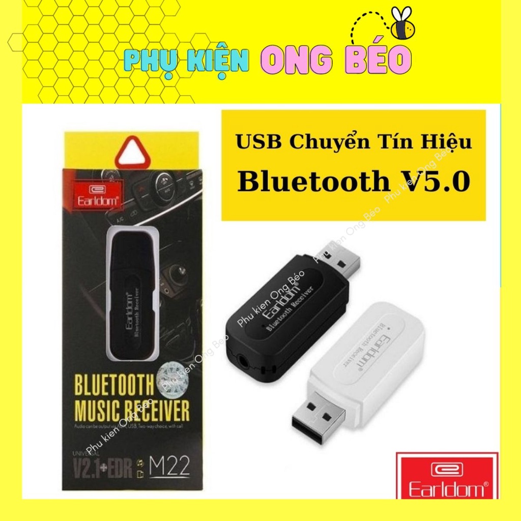 USB Bluetooth Earldom M-22, chuyển đổi tín hiệu sang Bluetooth cho máy ...