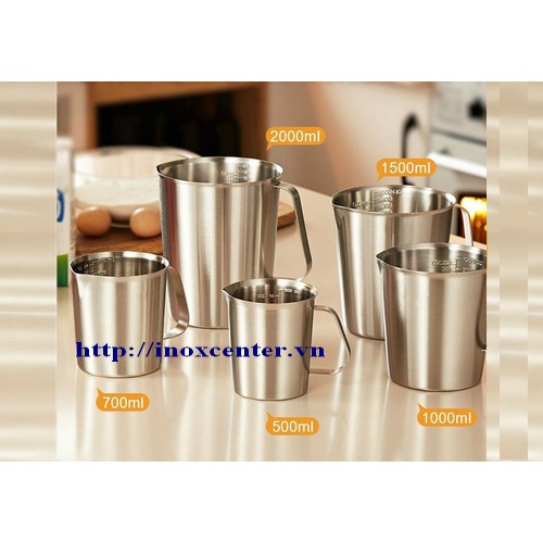 Ca đong cao cấp inox 304 Dung tích : 500ml, 700ml, 1000ml, 1500ml, 2000ml | Shopee Việt Nam
