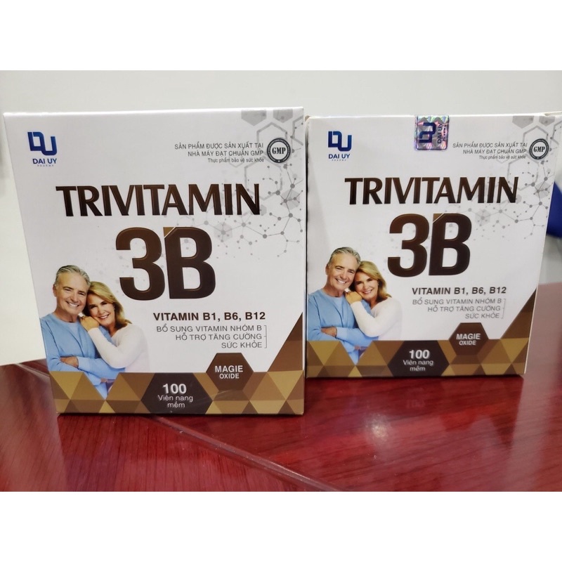 TRIVITAMIN 3B hộp 100 viên nang mềm - Bổ sung Vitamin nhóm B (B1 - B6 - B12) hỗ trợ tăng cường ...