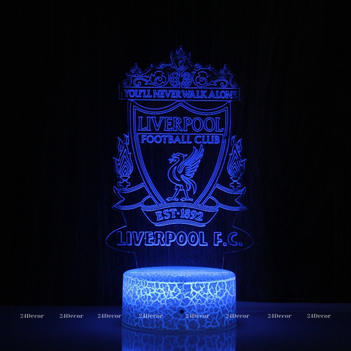 Đèn led trang trí 16 màu logo CLB manchester united, liverpool, chelsea ...
