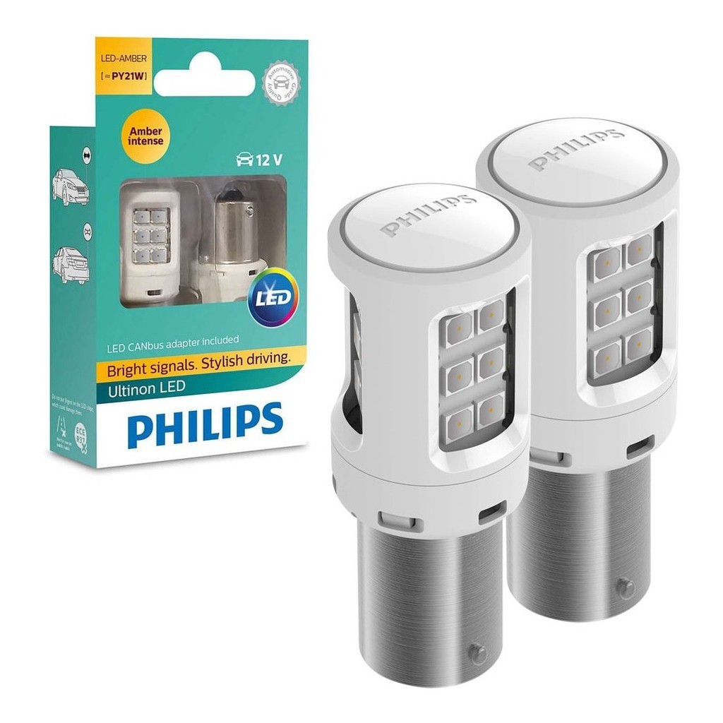 Bóng đèn LED Xi Nhan PY21 Philips Ultinon LED Amber | Shopee Việt Nam