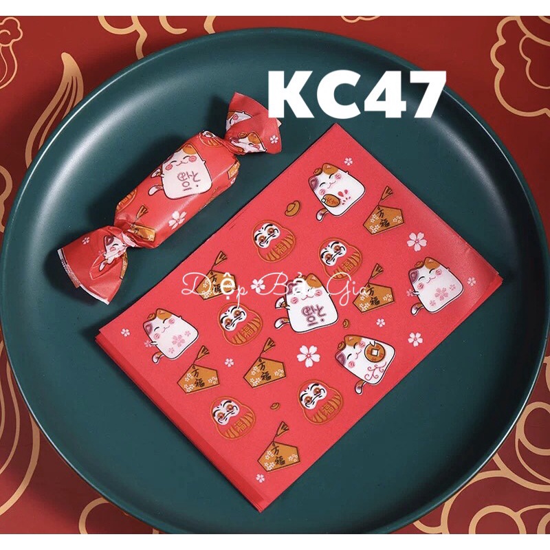 giấy gói kẹo Nougat/socola Mèo Ninja KC47 -100c | Shopee Việt Nam