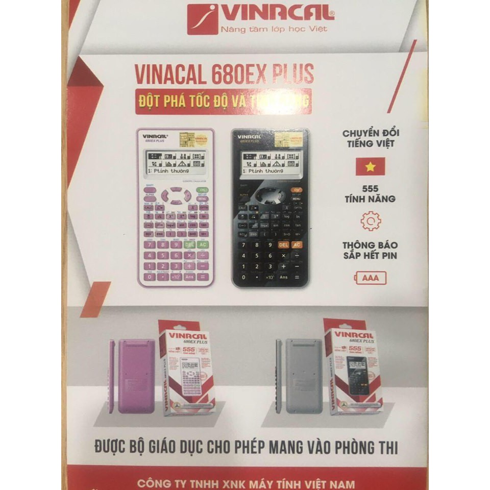 MÁY TÍNH VINACAL FX 680 CHINH HÃNG| VINACAL 680EX PLUS | Shopee Việt Nam