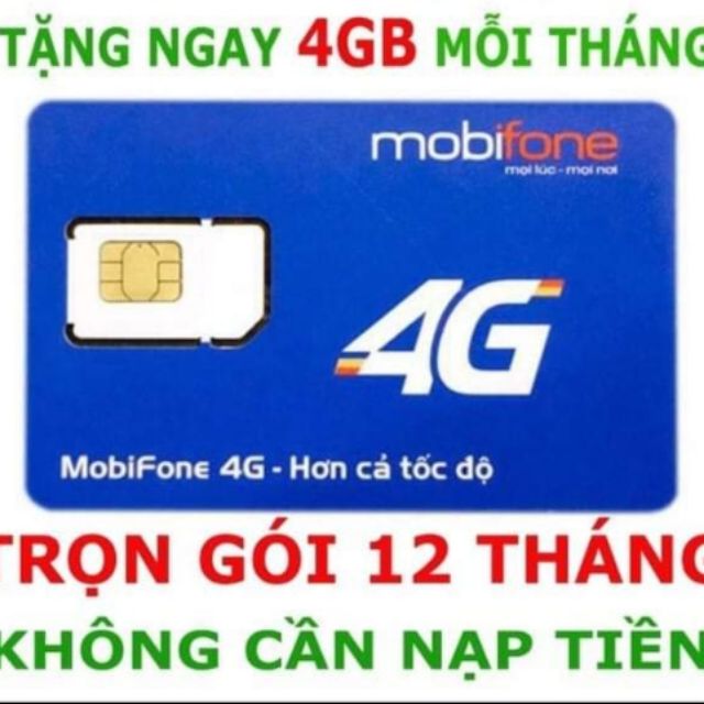 SIM 4G MOBIFONE MDT350 DÙNG MIỄN PHÍ 12 tháng_ 04GB/ Tháng ( Có Esim ...