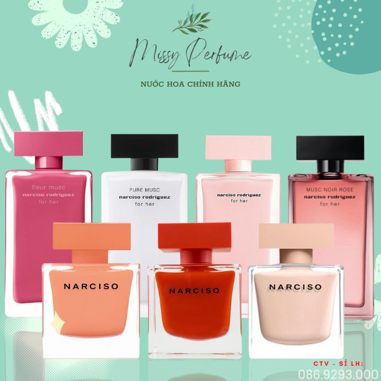 [ Mẫu thử ] Nước Hoa Narciso For Her, Narciso Ambree, Nar Noir Rose ...