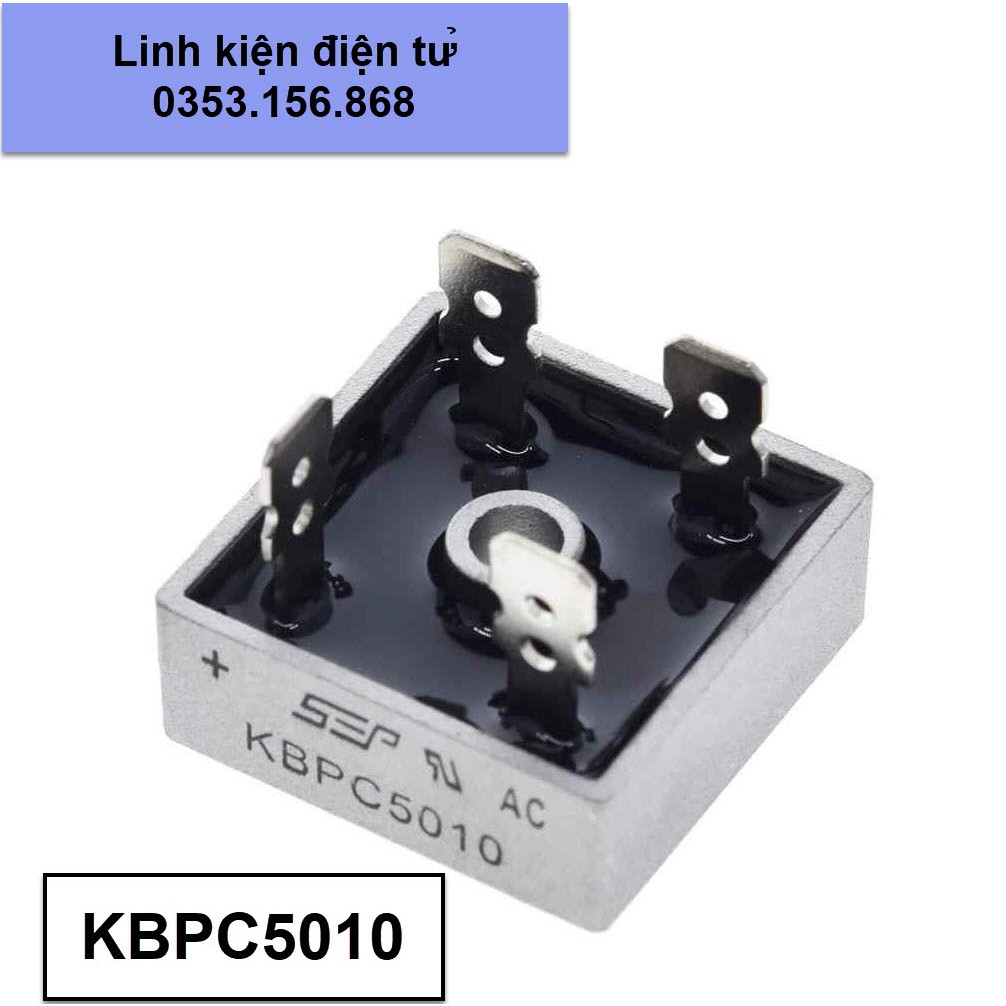 LINH KIỆN Cầu chỉnh lưu DIODE 50A 1000V KBPC5010 C5010 5010 | Shopee Việt Nam