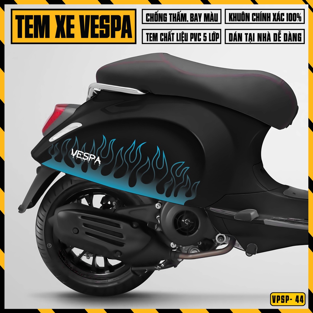 Decal Rời Vespa Thiết Kế Justin x Vespa | VPSP44 | Tem Xe Vespa Hình ...