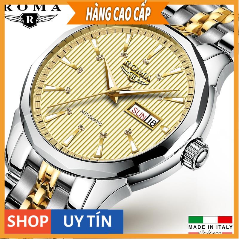 Đồng hồ Nam ROMA ITALY 9010 Kính tráng Sapphire – Dây CHARM đúc đặt ...