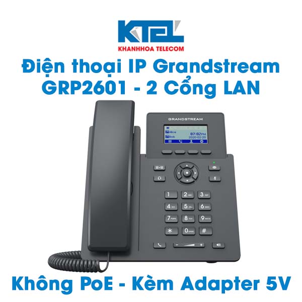 [Hỗ trợ lắp đặt Nha Trang] GRP2601 Điện thoại IP Grandstream - 2 Cổng ...