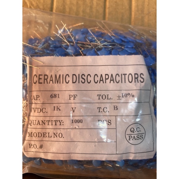 (Combo 50pcs) Tụ điện gốm 1kv 681 680pf 1000v chuyên dụng | Shopee Việt Nam