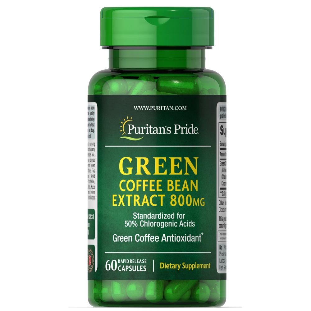 Giảm cân, giảm đường huyết, chiết xuất cà phê xanh Puritan Pride Green ...
