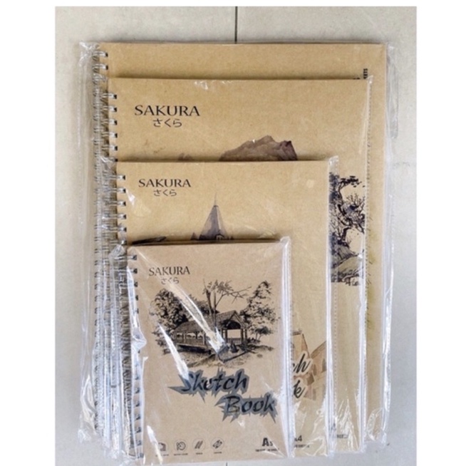 sổ vẽ sketch book sakura 160gms 30 trang các cỡ | Shopee Việt Nam