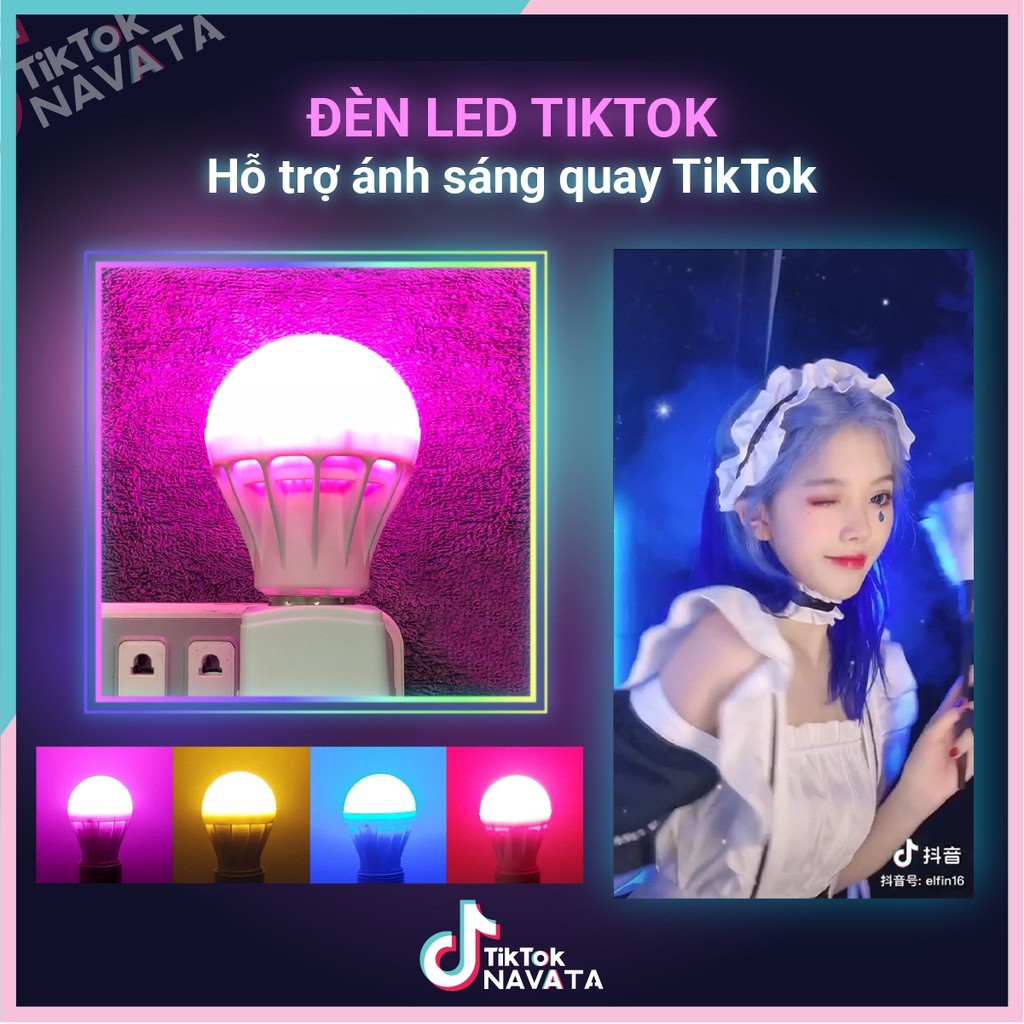 Đèn LED tiktok triệu view màu ĐỎ, MÀU hồng tím Đèn Led màu quay tiktok ...