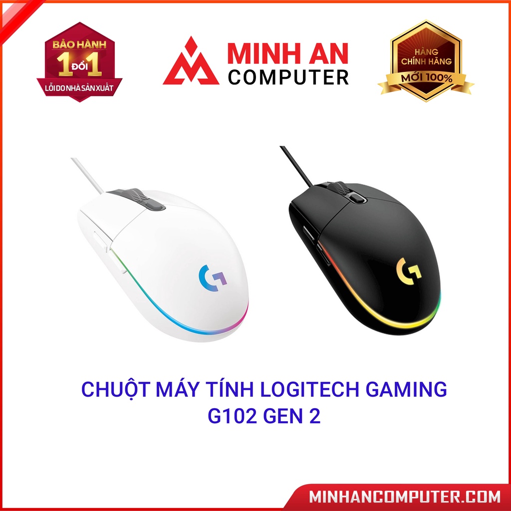 Chuột máy tính Logitech Gaming G102 Gen 2 - Độ bền lên đến 10 triệu lần click | Shopee Việt Nam