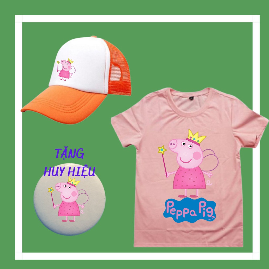 Mũ heo Peppa Pig, Áo phông heo Peppa, Huy hiệu Heo Peppa 5.8cm cho bé ...