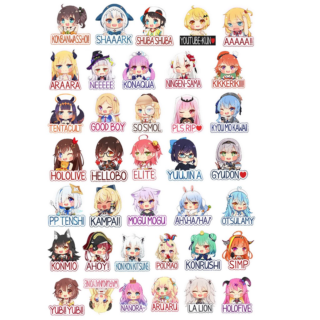 stickers anime manga Hololive | Shopee Việt Nam