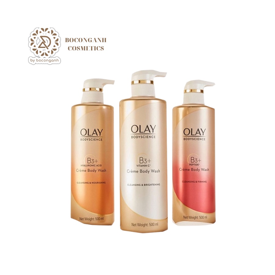 Sữa tắm dưỡng ẩm, trắng da, chống lão hóa Olay Body Science 500ml (Thái ...