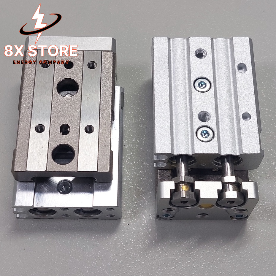 Xylanh khí nén 2Ty SMC MXQ8-10, MXQ8L-10, MXQ12, MXQ6 ,Hành Trình 10,20 ...