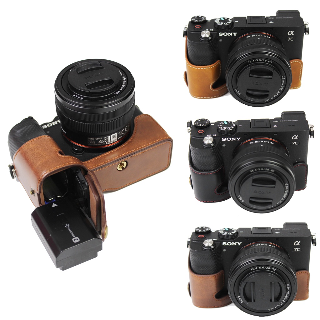 Bao Da PU Bọc Máy Ảnh Sony A7C Alpha 7C ILCE-7C Kèm Pin Mở Đáy Tiện ...