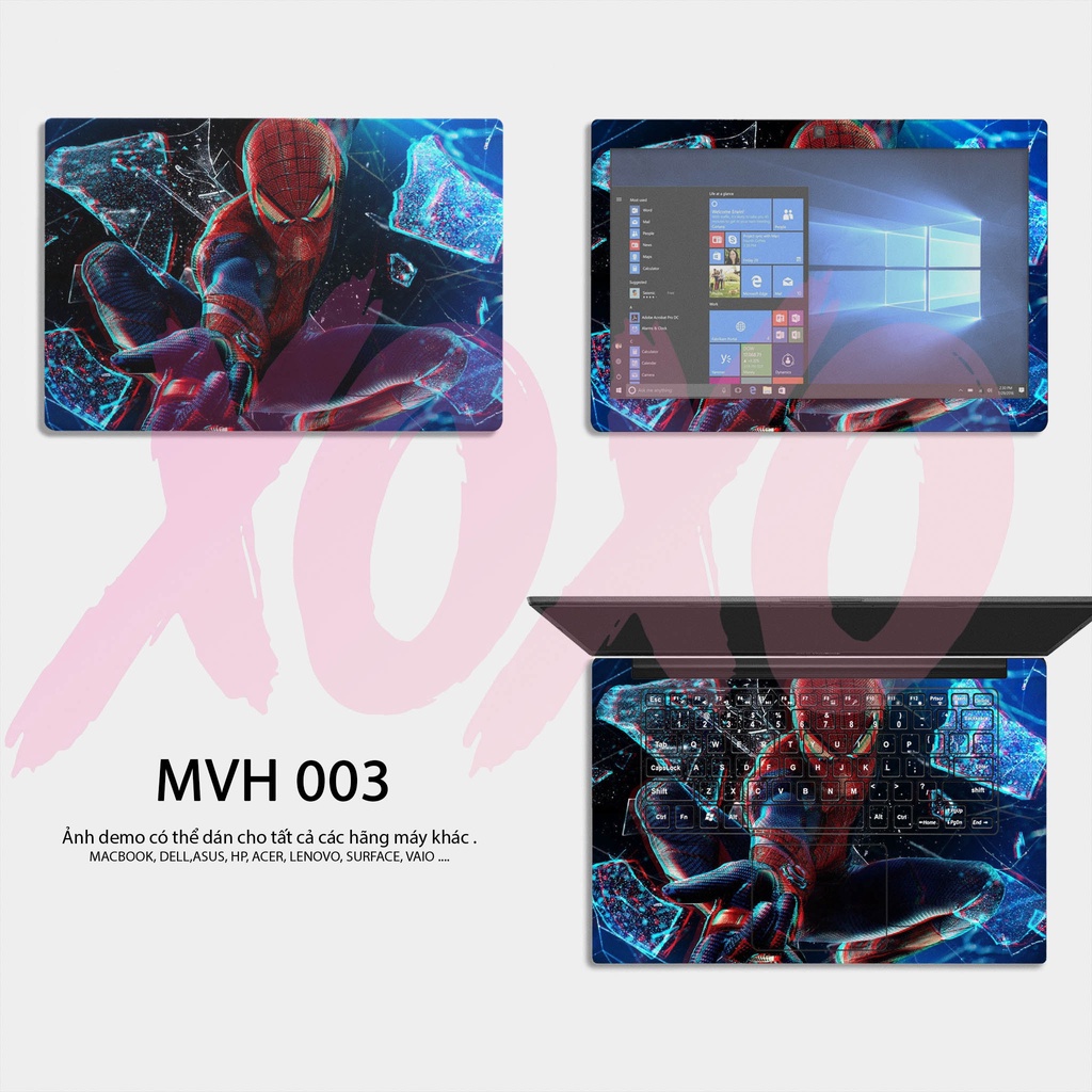 Miếng Dán Skin Laptop Mẫu Spider Man - Decal Dán có cho Dell, Hp, Asus ...