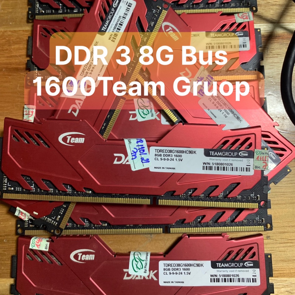 Ram 8G - DDR3 - Bus 1600 Team Gruop DARK Tản Nhiệt Thép - Vi Tính Bắc ...