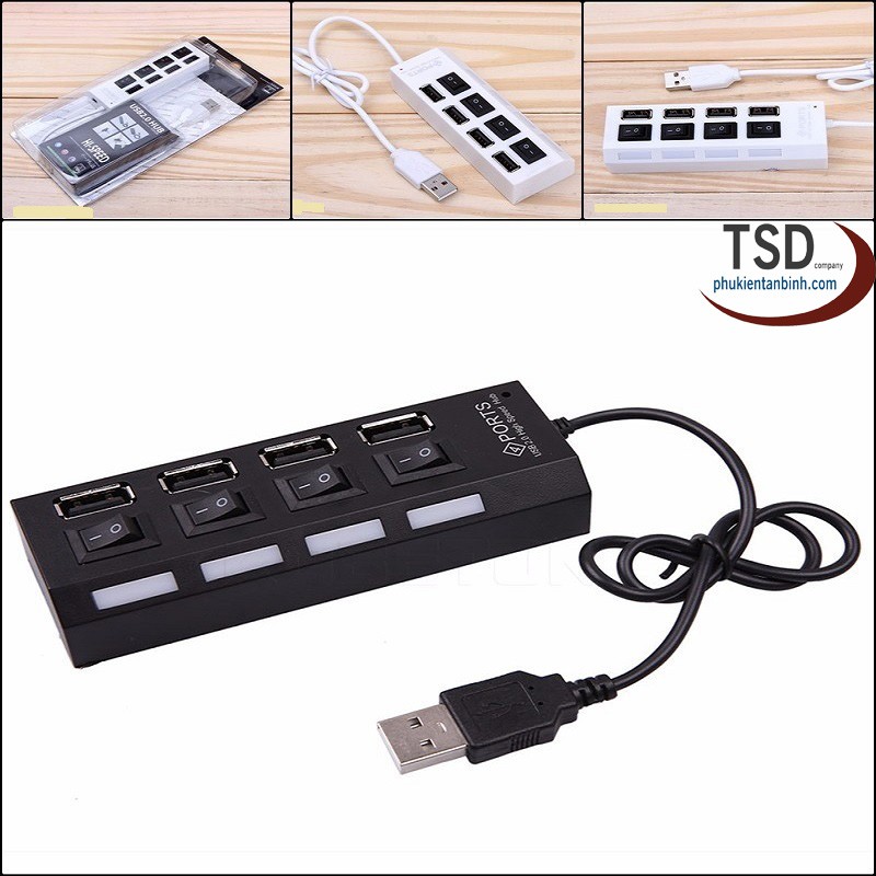 HUB CHIA 4 CỔNG USB CÓ CÔNG TẤC | Shopee Việt Nam