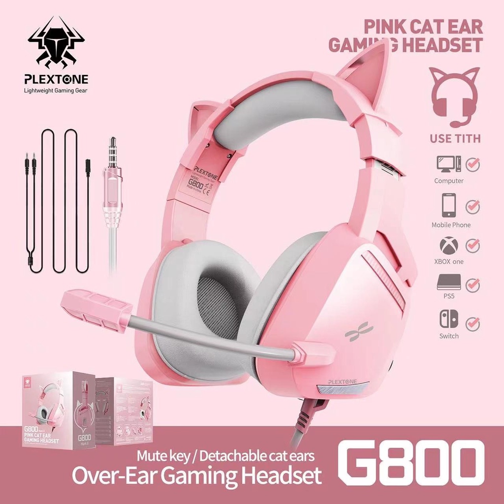 Tai nghe chụp tai có mic cho Game thủ chơi Games chuyên nghiệp Plextone ...