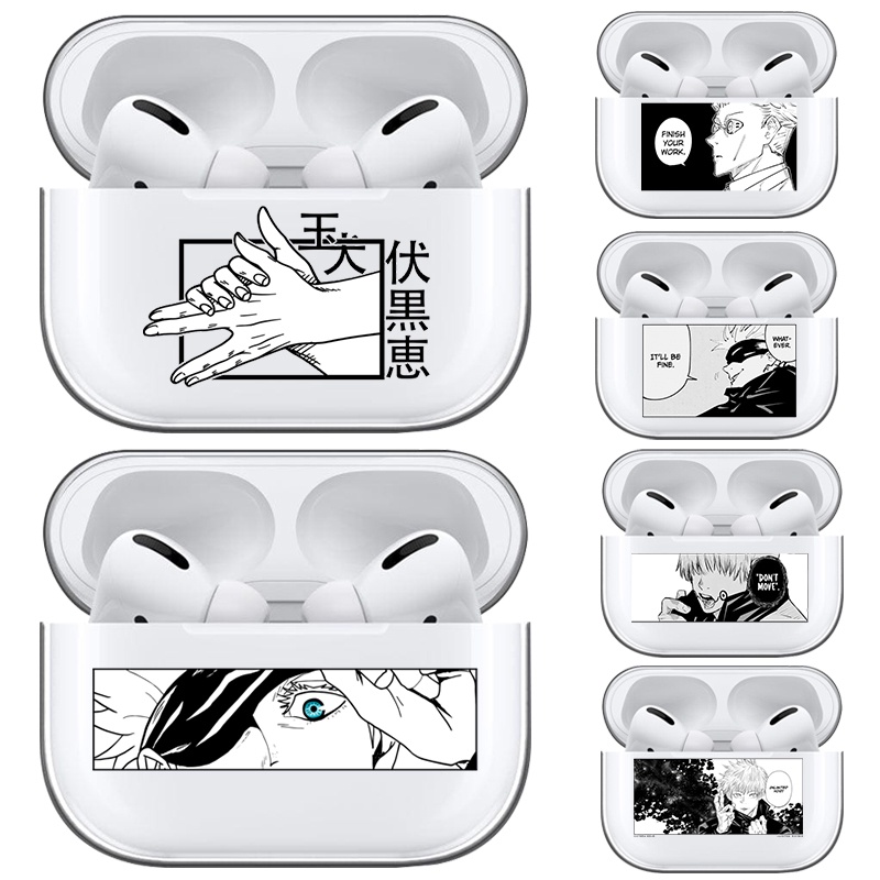 Anime Jujutsu Kaisen Transparent TPU Case for Airpods Pro 2 1 3 Sukuna ...