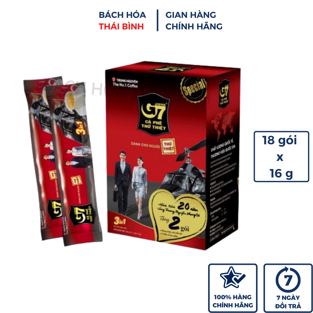 Cà phê hòa tan G7 Trung Nguyên hộp 288g 18 gói x 16g | Shopee Việt Nam