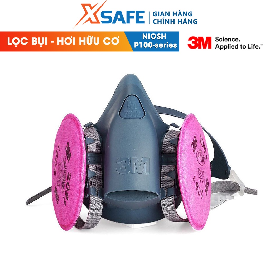 Bộ mặt nạ phòng độc 3M 7502-2097 chống bụi, chống hơi độc, khí hàn cắt đúc kim loại - chính hãng ...