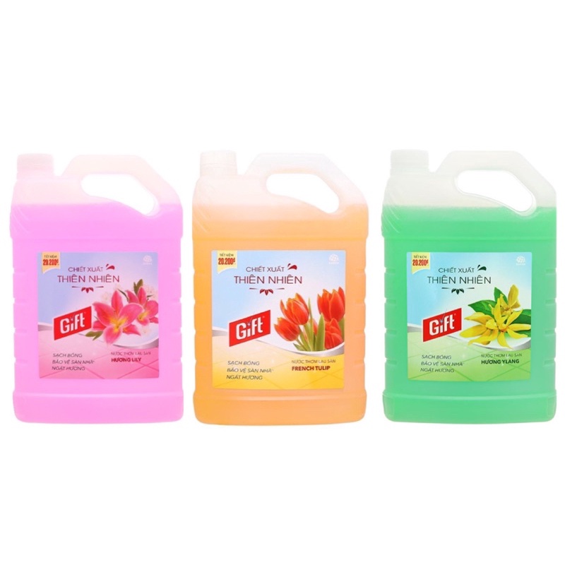 NƯỚC LAU SÀN GIFT 3,8KG HƯƠNG LILY/ FRENCH TULIP/ YLANG | Shopee Việt Nam