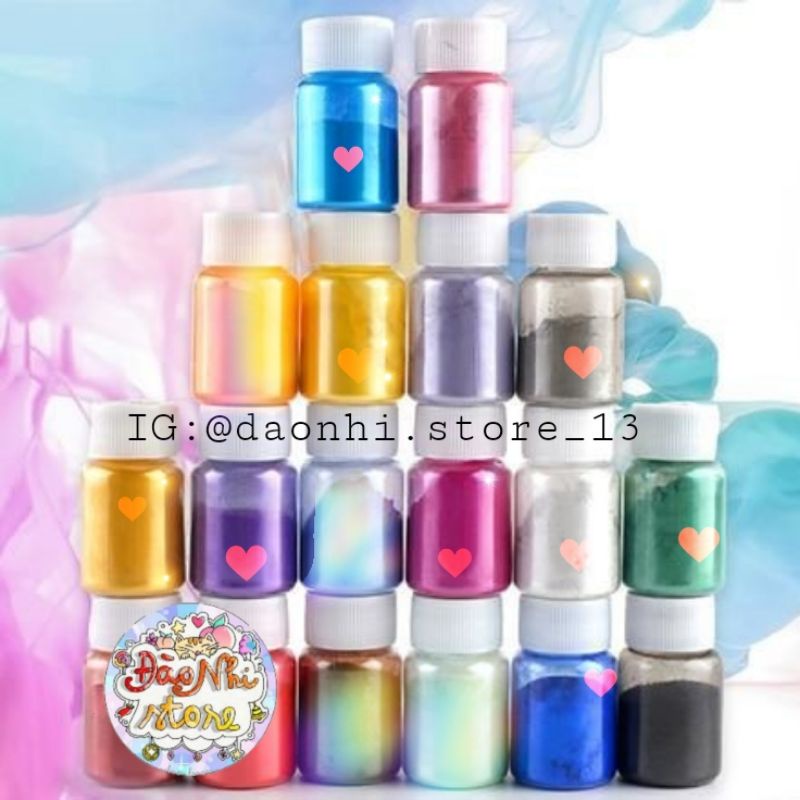 Hủ 10g Bột Kim Loại/Nhũ Camay/Metallic/bột bỏ kim loại vào epoxy/meca ...