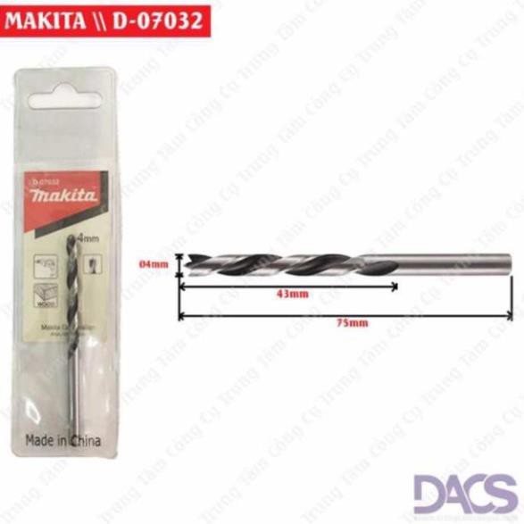 [Chính Hãng] Mũi khoan Gỗ cao cấp Ø4mm Makita D-07032 | Shopee Việt Nam