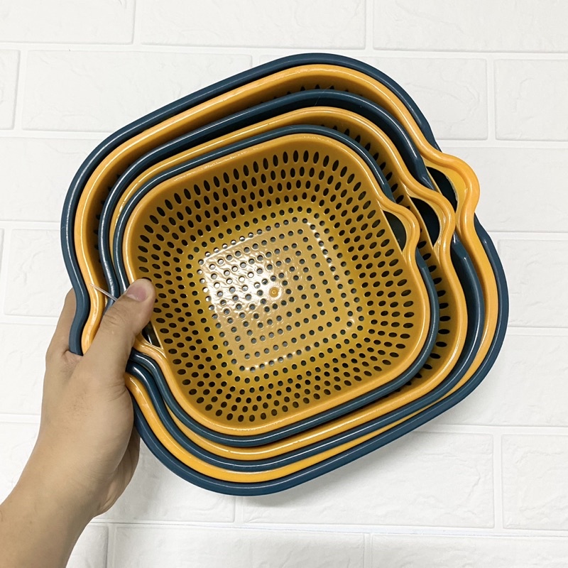 Bộ 6 Món Thau Rổ Nhựa Vuông | Shopee Việt Nam