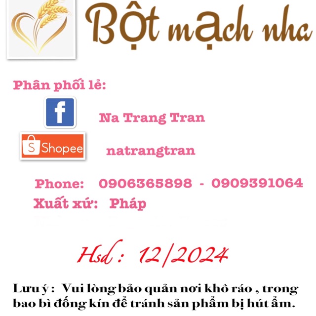 Bột mạch nha -300g - 1kg | Shopee Việt Nam