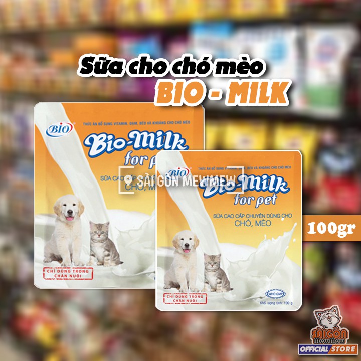 Sữa BIO MILK cho thú cưng 100gr | Shopee Việt Nam