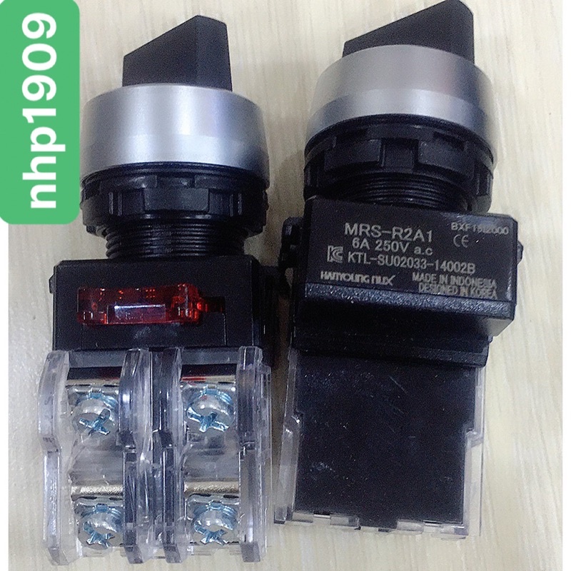 Công tắc xoay 2 vị trí tự giữ phi 22 MRS-R2A1, Hanyoung Nux | Shopee Việt Nam