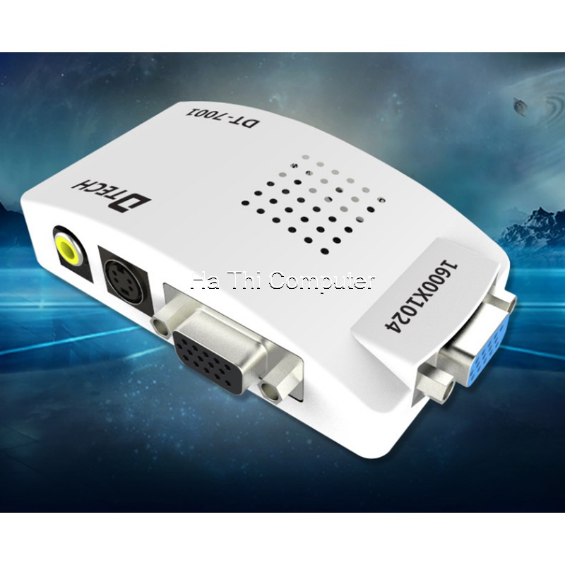 Bộ chuyển đổi VGA sang Svideo và AV Dtech DT-7001 | Shopee Việt Nam