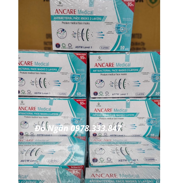 [TIÊU CHUẨN XUẤT KHẨU] 1 Thùng Khẩu Trang Y Tế Kháng Khuẩn Ancare Màu ...