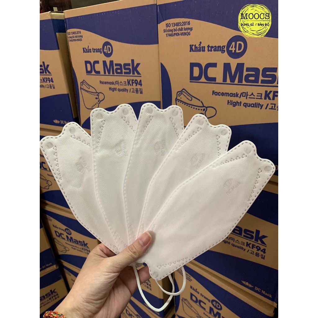 (Thùng 300 cái) Khẩu trang 4D KF94 DC Mask 4 lớp chống bụi mịn và kháng ...