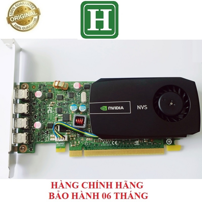 Card màn hình NVIDIA QUADRO NVS 510 2GB GDDR3 128 bit, hàng tháo máy chính hãng, bảo hành 6 ...
