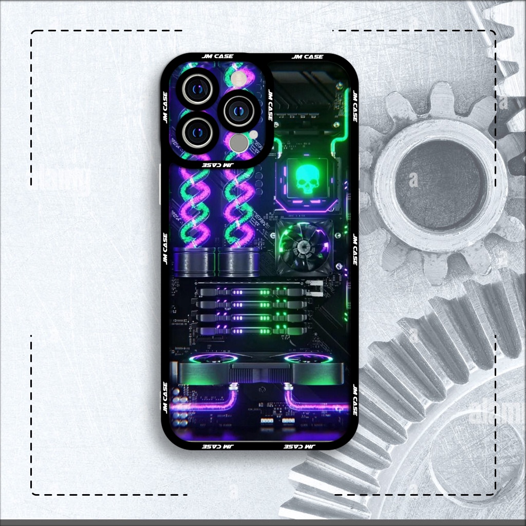 Ốp lưng iphone và samsung xiaomi oppo cạnh vuông JM CASE quạt tản nhiệt ...