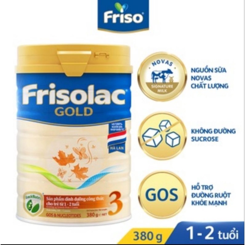 [chính hãng 100%] sữa bột Frisolac Gold 3 380g cho trẻ 1 đến 2 tuổi | Shopee Việt Nam