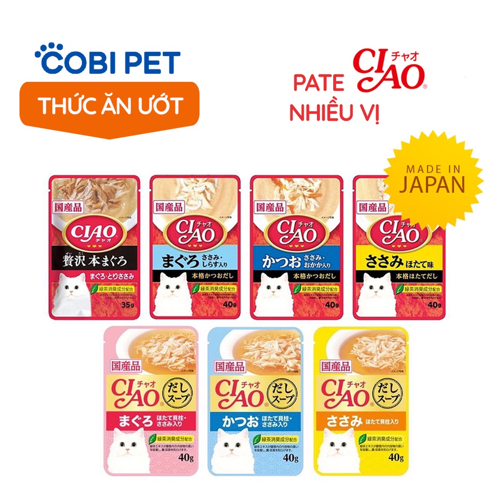 Pate Dinh Dưỡng Soup Thưởng Cho Mèo CIAO Nhiều Vị 40g | Shopee Việt Nam