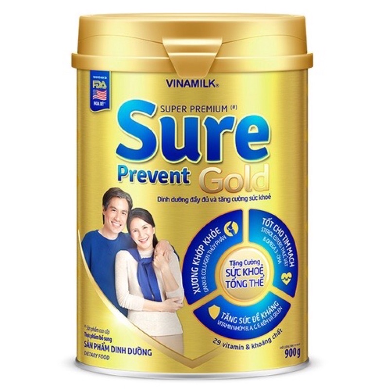 (2025) Sữa bột Vinamilk Sure Prevent gold - Hộp thiếc 900g | Shopee ...