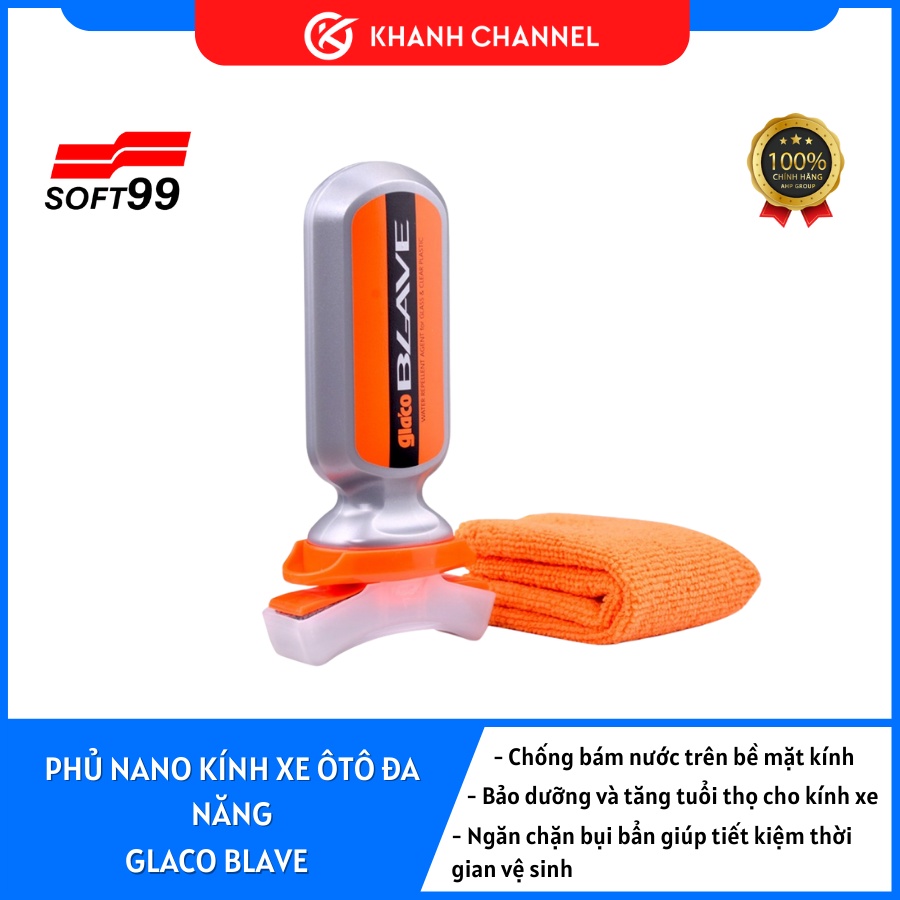 DUNG DỊCH PHỦ NANO KÍNH XE ÔTÔ ĐA NĂNG GLACO BLAVE G-100 SOFT99 - MADE IN JAPAN | Shopee Việt Nam