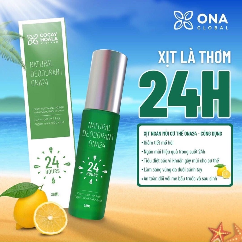 xịt khử mùi Ona24 Cỏ cây hoa lá Việt Nam | Shopee Việt Nam