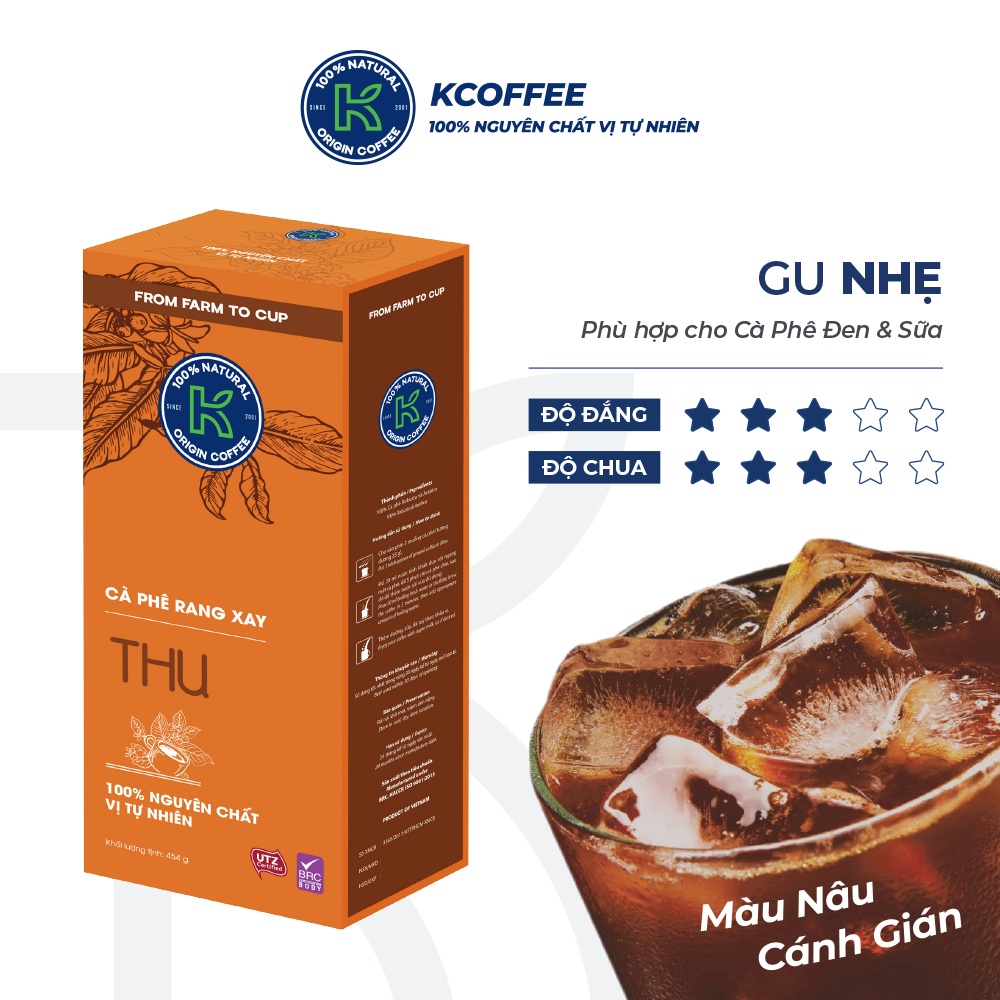 Cà phê rang xay nguyên chất K Thu 454g thương hiệu K COFFEE PHÚC SINH | Shopee Việt Nam